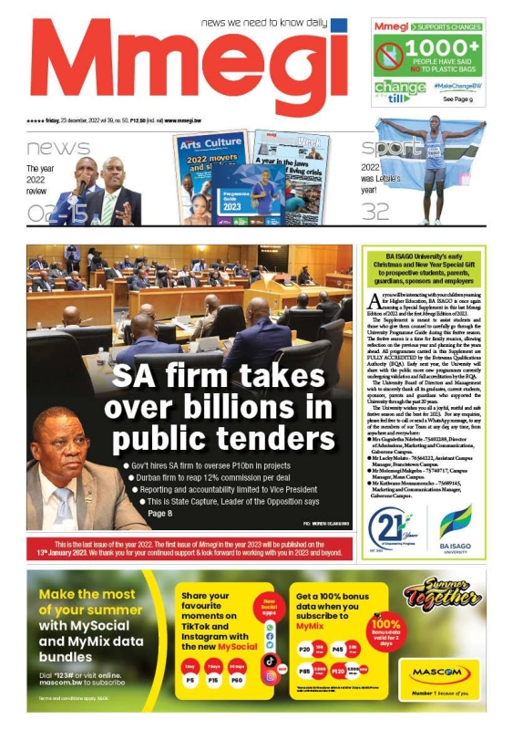 Cover pages :: Mmegi Online